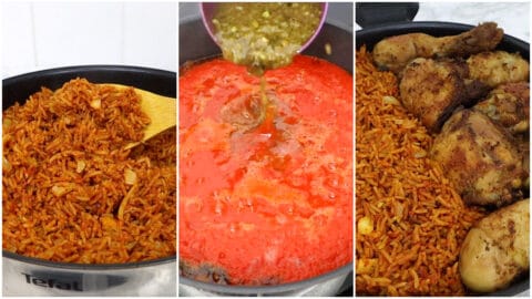 Jollof Rice Recipe - Smoky Jollof - Yummieliciouz