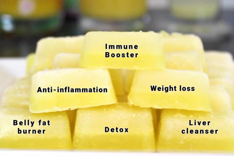 Lemon Ginger Ice Cubes - Yummieliciouz